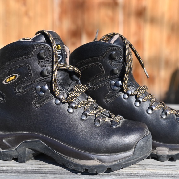 Asolo | Shoes | Asolo Black Lace Up Boots With Rugged Soles | Poshmark
